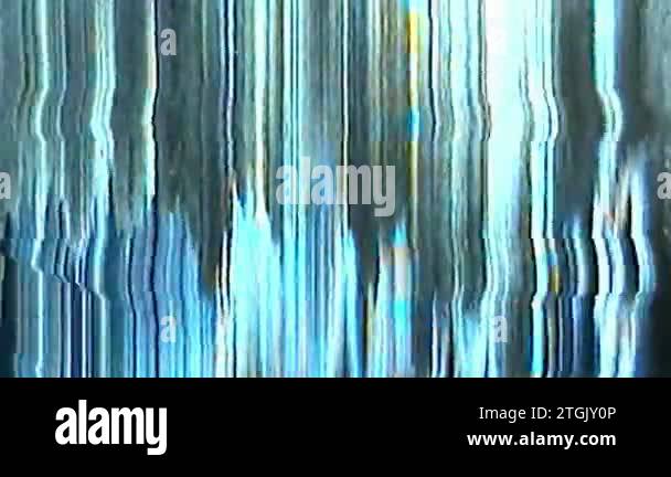 Color static noise. VHS glitch texture. Bad signal transition effect. Blue orange white black ...