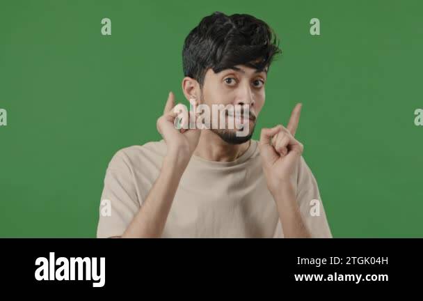 Smiling arab man showing hey you hand gesture approve good idea respect ...