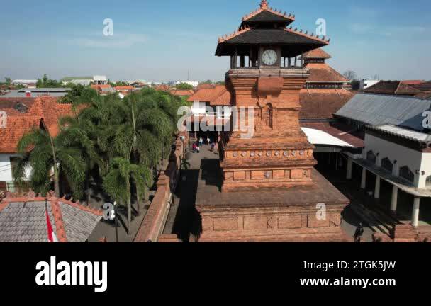 Kudus, Indonesia. August 22, 2022. Aerial view of Masjid Menara Kudus ...