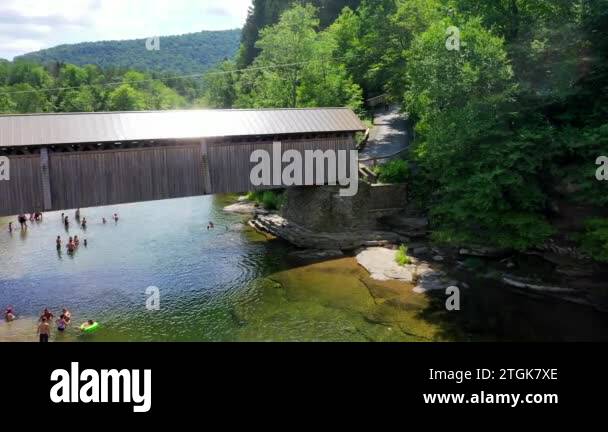 This video shows a famous Beaverkill Cover Bridge in the Catskills that ...