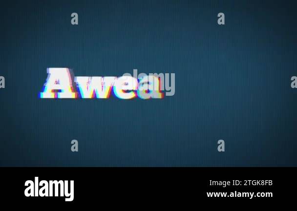 4k animation of an awesome communication message, with old television ...