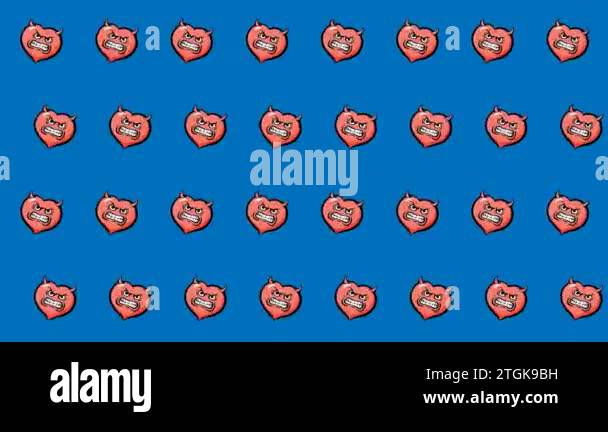 seamless animated pattern 2D motion graphic background with cartoon ...