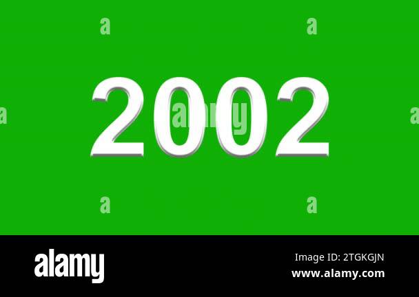 Counting years from 2000 to 2023 on green screen background Stock Video ...