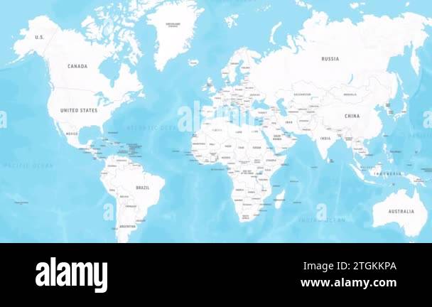 United Kingdom Map. Zoom on World Map. 4k Video Footage. Motion ...