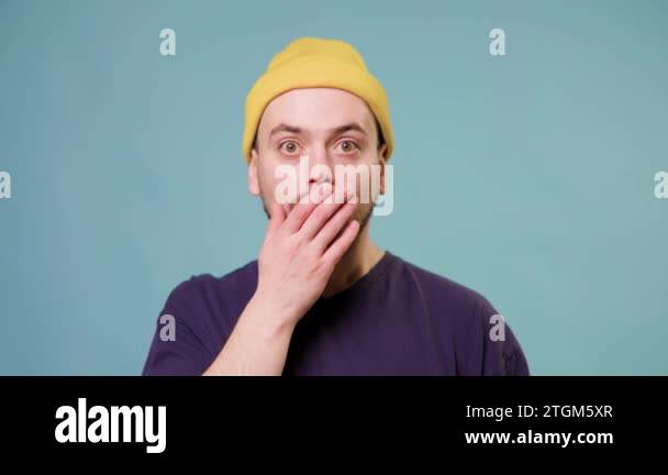 facial expression, european man shocked terrified Handsome guy with ...