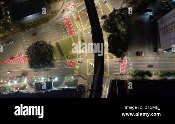 Bukit Bintang, Kuala Lumpur, Malaysia - Nov 28 2022: Aerial top down ...