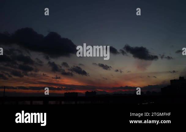 Time lapse of Majestic sunset or sunrise landscape Amazing light of nature cloudscape sky and ...