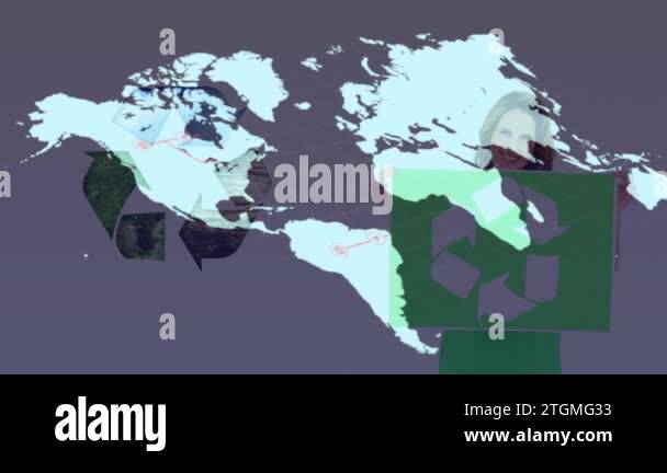World map recycling symbol Stock Videos & Footage - HD and 4K Video ...