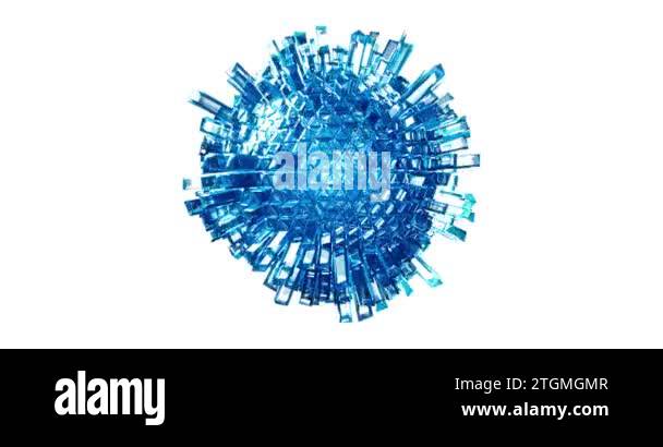 Abstract 3D geometry ball with realistic reflection light. Beautiful ...