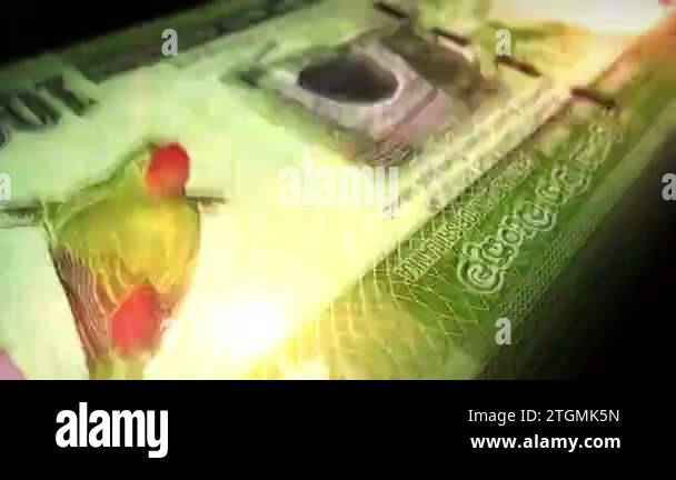Sri Lanka money Sri Lankan Rupee money counting. LKR banknotes. Fast ...
