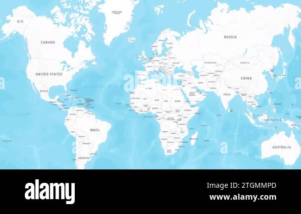 Italy Map. Zoom on World Map. 4k Video Footage. Motion Graphics Stock ...
