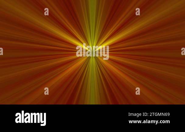 Laser beams of red and yellow light come from the center of the frame ...