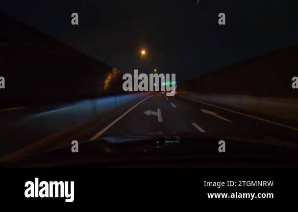 Tokyo Metropolitan Expressway Car driving Night View Japan shutoko ...