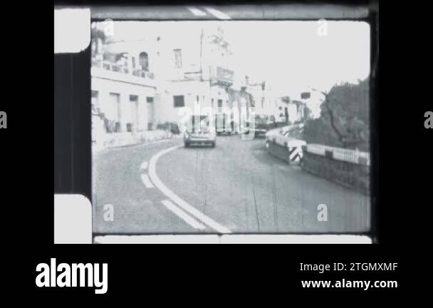 Milan, Italy may 1954: Italian travel by car scene in 50s Digitized 4k ...