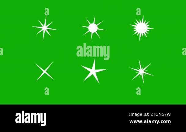 Twinkling stars motion graphics with green screen background Stock Video Footage - Alamy