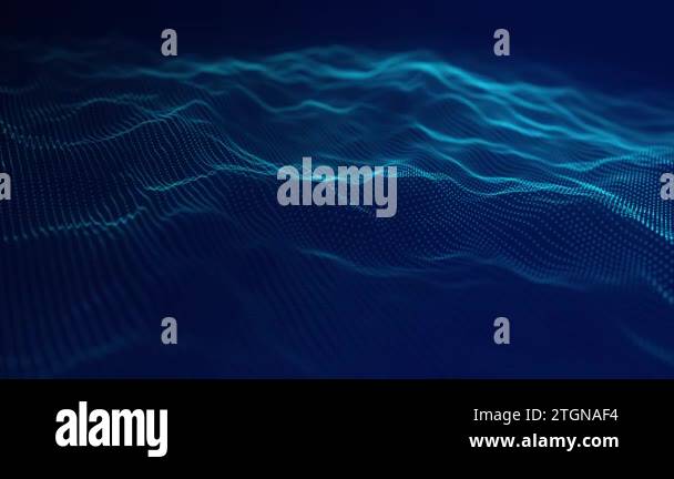 Technology background . Abstract digital wave of particles. 3d ...
