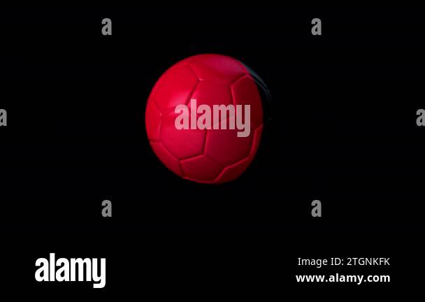 3D Soccer Ball Animation with Belgium Flag on it. Looped. Alpha Channel ...