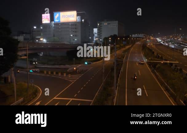 Tokyo Night Metropolitan Expressway Gulf Line Bayshore 2022 Stock Video ...