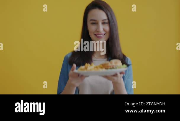 Woman smelling food plate Stock Videos & Footage - HD and 4K Video ...