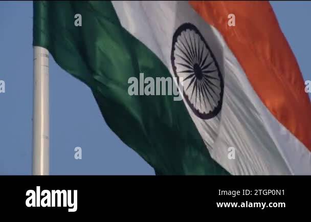 Time-lapse of India flag flying high at Connaught Place with pride in ...