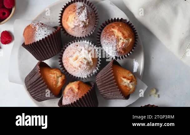 Top view muffins berries Stock Videos & Footage - HD and 4K Video Clips ...