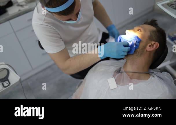 Tooth pain and dentistry concept. real treatment. reportage. the ...