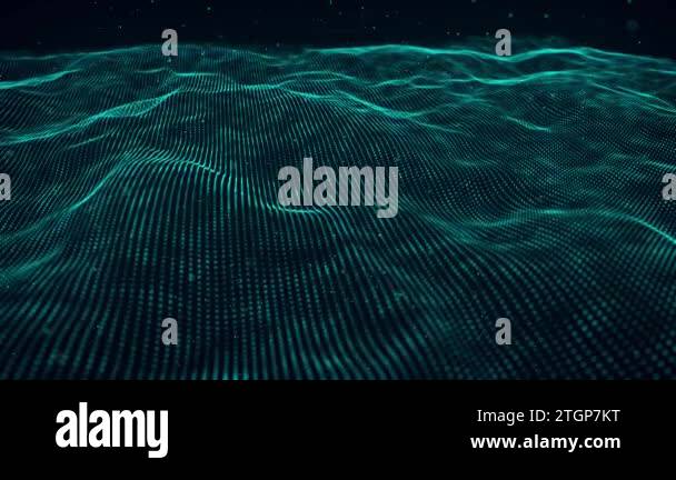 Technology background . Abstract digital wave of particles. Futuristic ...