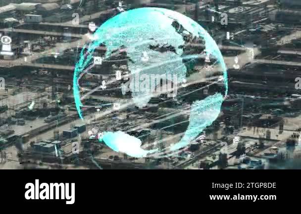 Construction technology concept with alteration graphic over ...