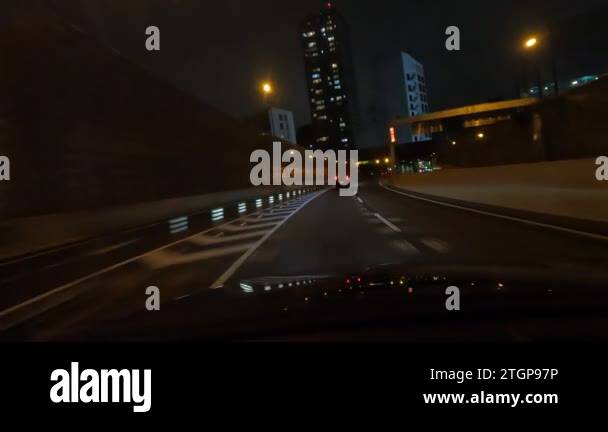 Tokyo Metropolitan Expressway Car driving Night View Japan shutoko ...