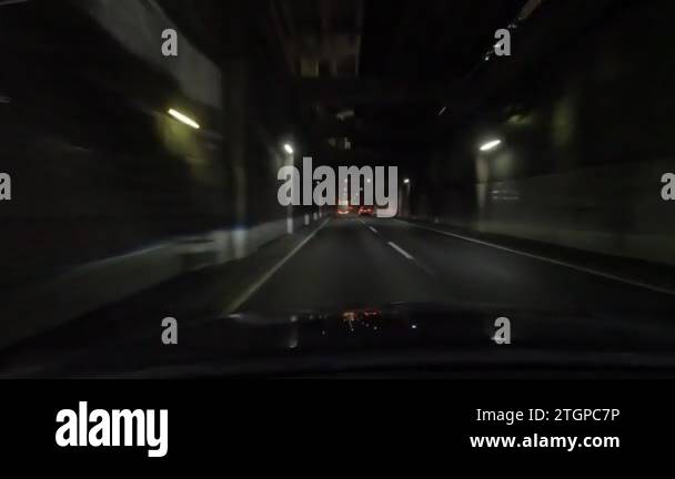 Tokyo Metropolitan Expressway Car driving Night View Japan shutoko ...
