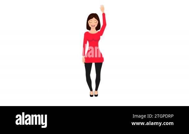 Cartoon waving woman Stock Videos & Footage - HD and 4K Video Clips - Alamy