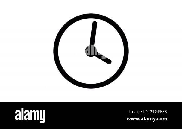 Stopwatch animated icon. Clock with moving arrows animation with ...