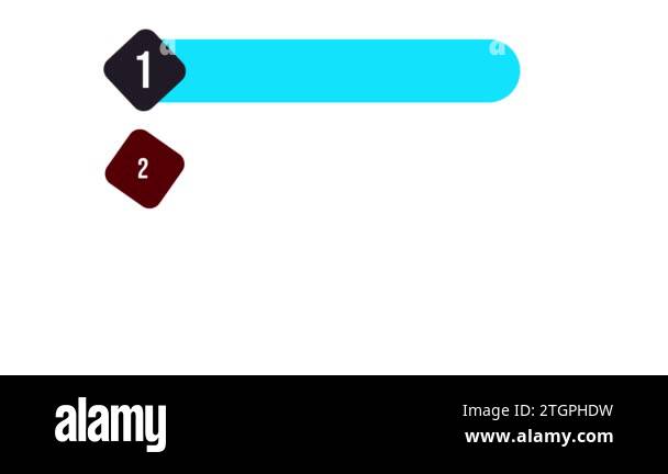 Infographics Animation three points with white screen and green screen ...