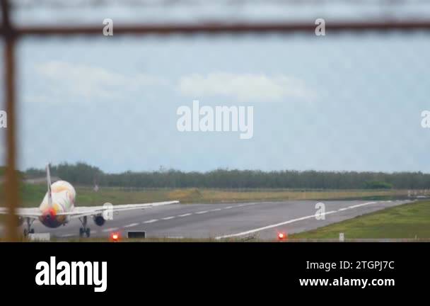 PHUKET, THAILAND - DECEMBER 05, 2016: Rear view of airbus A320 of ...