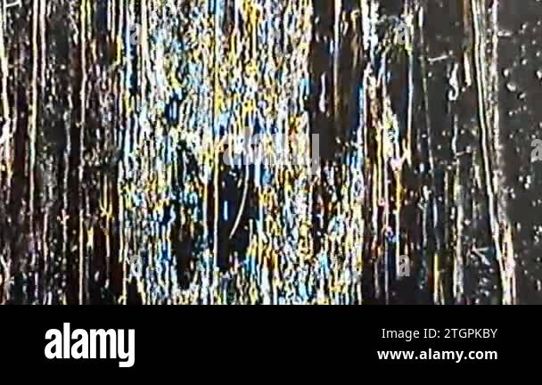 Color static noise. VHS glitch texture. Frequency defect. Blue orange ...