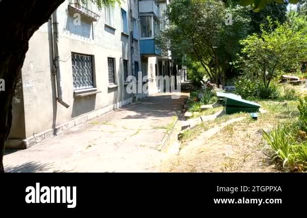 soviet apartment buildings. Ukrainian quarters. multi-storey buildings ...