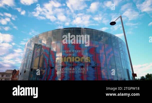 London, England - July 1, 2022 : Time lapse footage of BFI Imax 3D ...