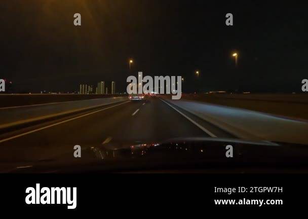 Tokyo Metropolitan Expressway Car driving Night View Japan shutoko ...