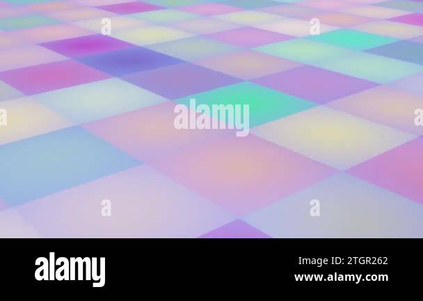 Abstract moving background with multi-colored squares. Looped rotation ...