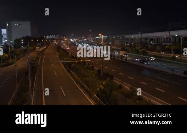 Tokyo Night Metropolitan Expressway Gulf Line Bayshore 2022 Stock Video ...