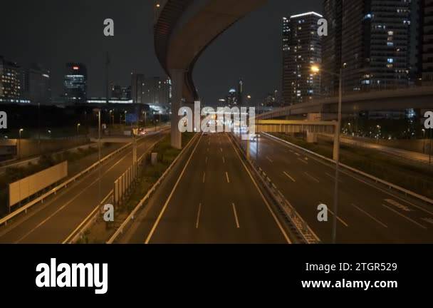 Tokyo Night Metropolitan Expressway Gulf Line Bayshore 2022 Stock Video ...