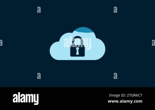 White cloud computing lock icon Stock Videos & Footage - HD and 4K ...