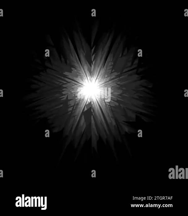 A looping animation of a tunnel cave of jagged spikes with white light ...