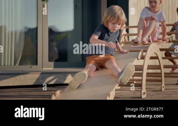 Two kids slide on playground Stock Videos & Footage - HD and 4K Video ...