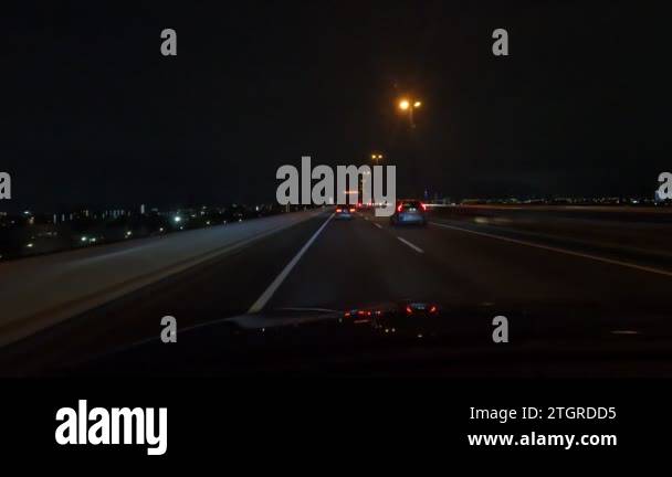 Tokyo Metropolitan Expressway Car driving Night View Japan shutoko ...