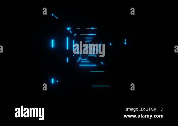 Abstract Dynamic Animation Of A Neon Grid Looped Moving Screensaver