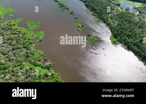 Floating restaurants of Amazon River at Amazon Forest. Manaus Brazil ...