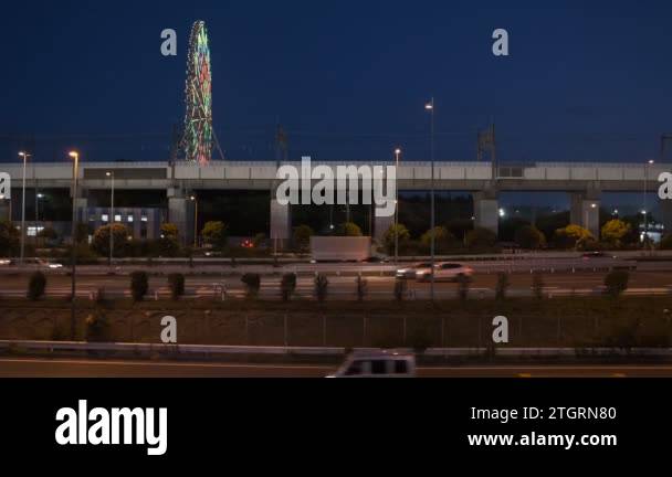 Tokyo Night Metropolitan Expressway Gulf Line Bayshore 2022 Stock Video ...