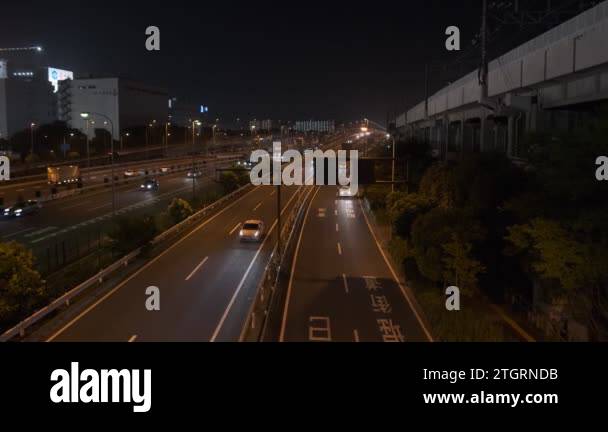 Tokyo Night Metropolitan Expressway Gulf Line Bayshore 2022 Stock Video ...