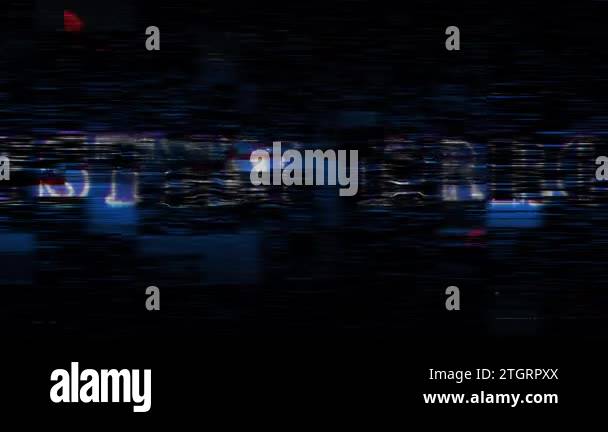 System Error glitch neon blue text effect with silver flash flickering ...